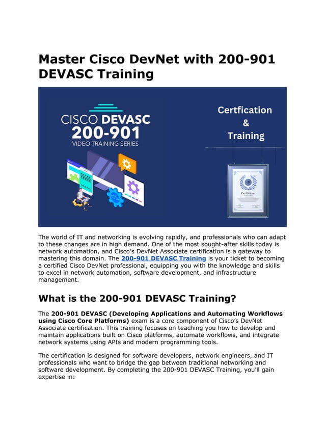 Master the 200-901 DEVASC Exam with Training.docx