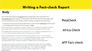 HOW TO WRITE A FACT-CHECK: Master the art of writing a fact-check | PDF