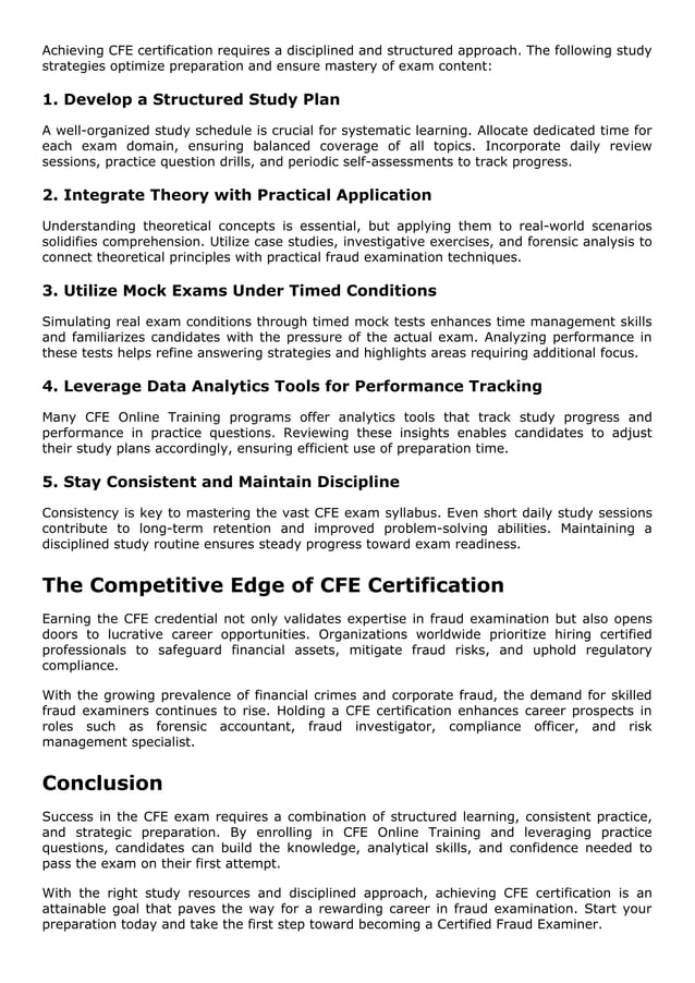 Master the CFE Exam with Online Training & CFE Practice Questions.docx
