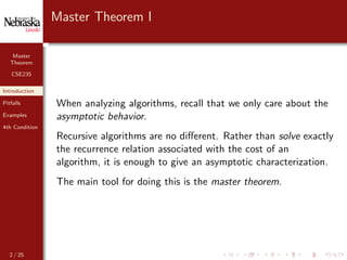 Master theorem | PDF
