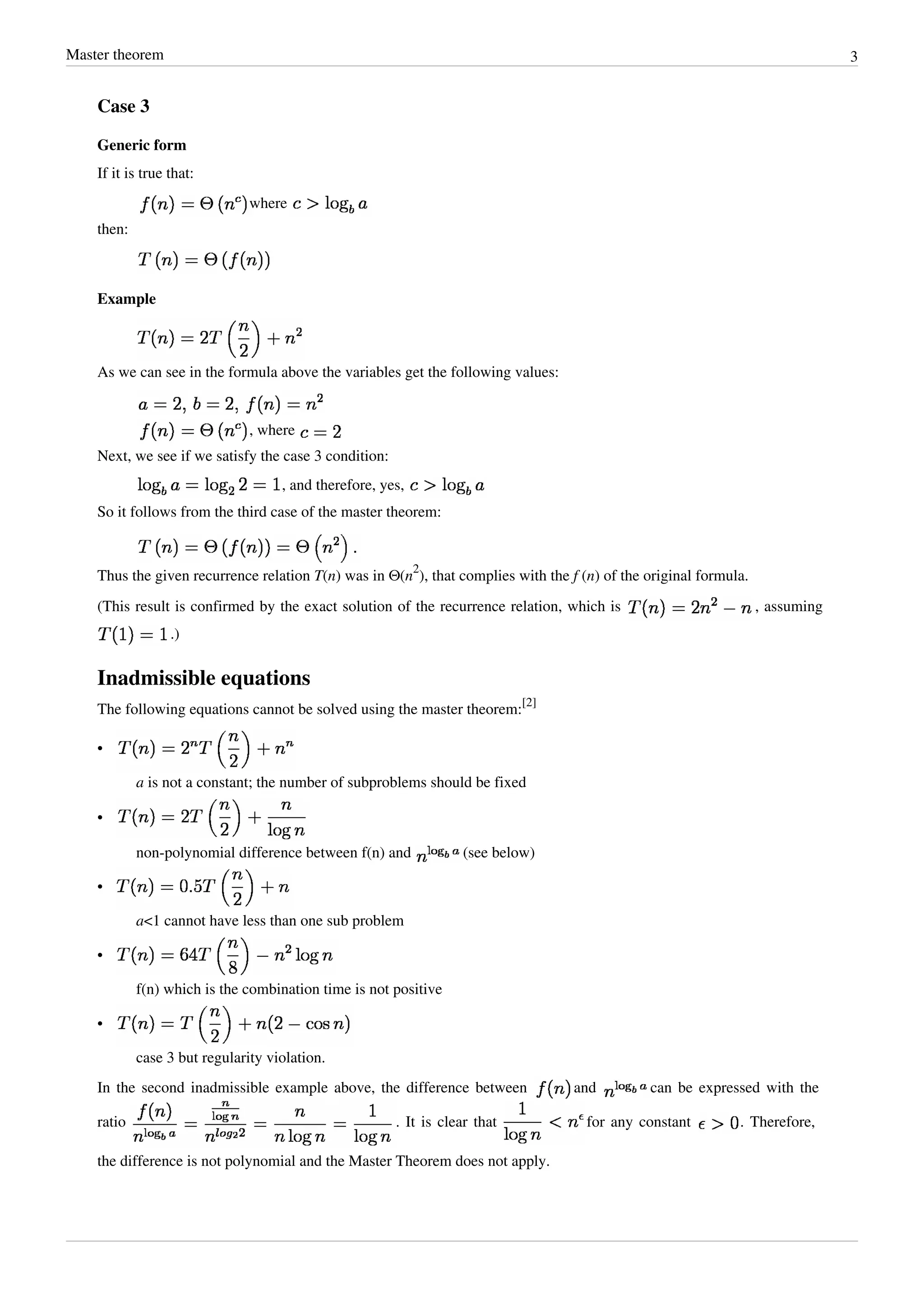 Master theorem | PDF