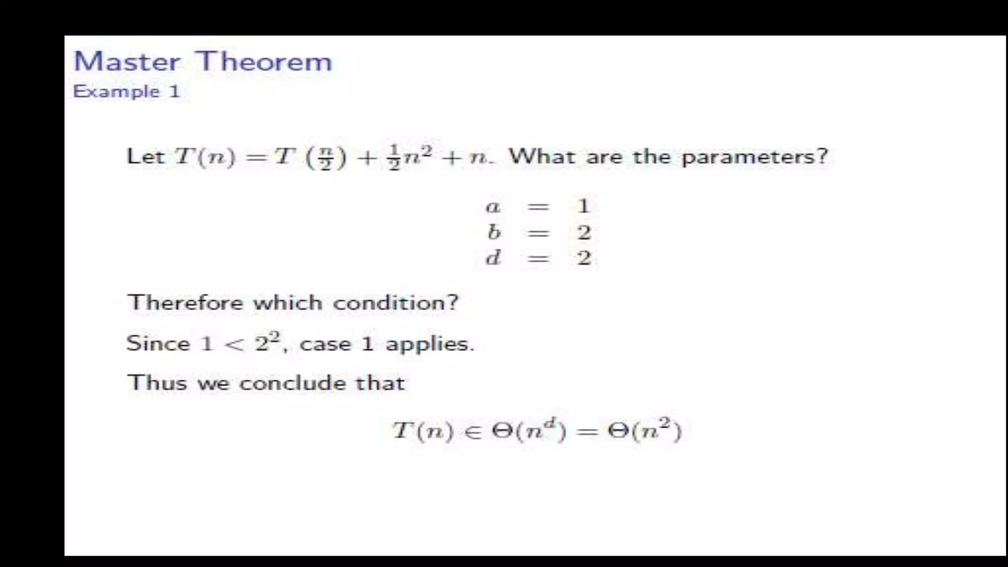 Master theorem in discrete structure | PPTX