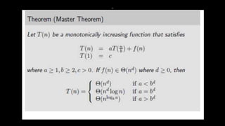 Master theorem in discrete structure | PPTX