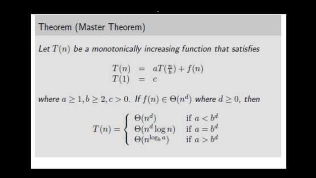 Master theorem in discrete structure | PPT Master theorem in discrete structure | PPT
