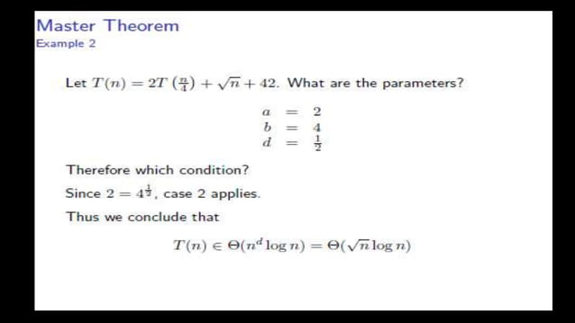 Master theorem in discrete structure | PPT