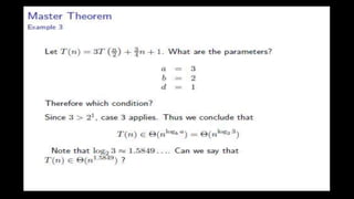 Master theorem in discrete structure | PPTX
