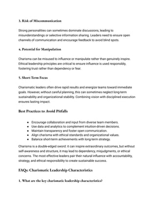 Master These 7 Charismatic Leadership Characteristics to Inspire and ...
