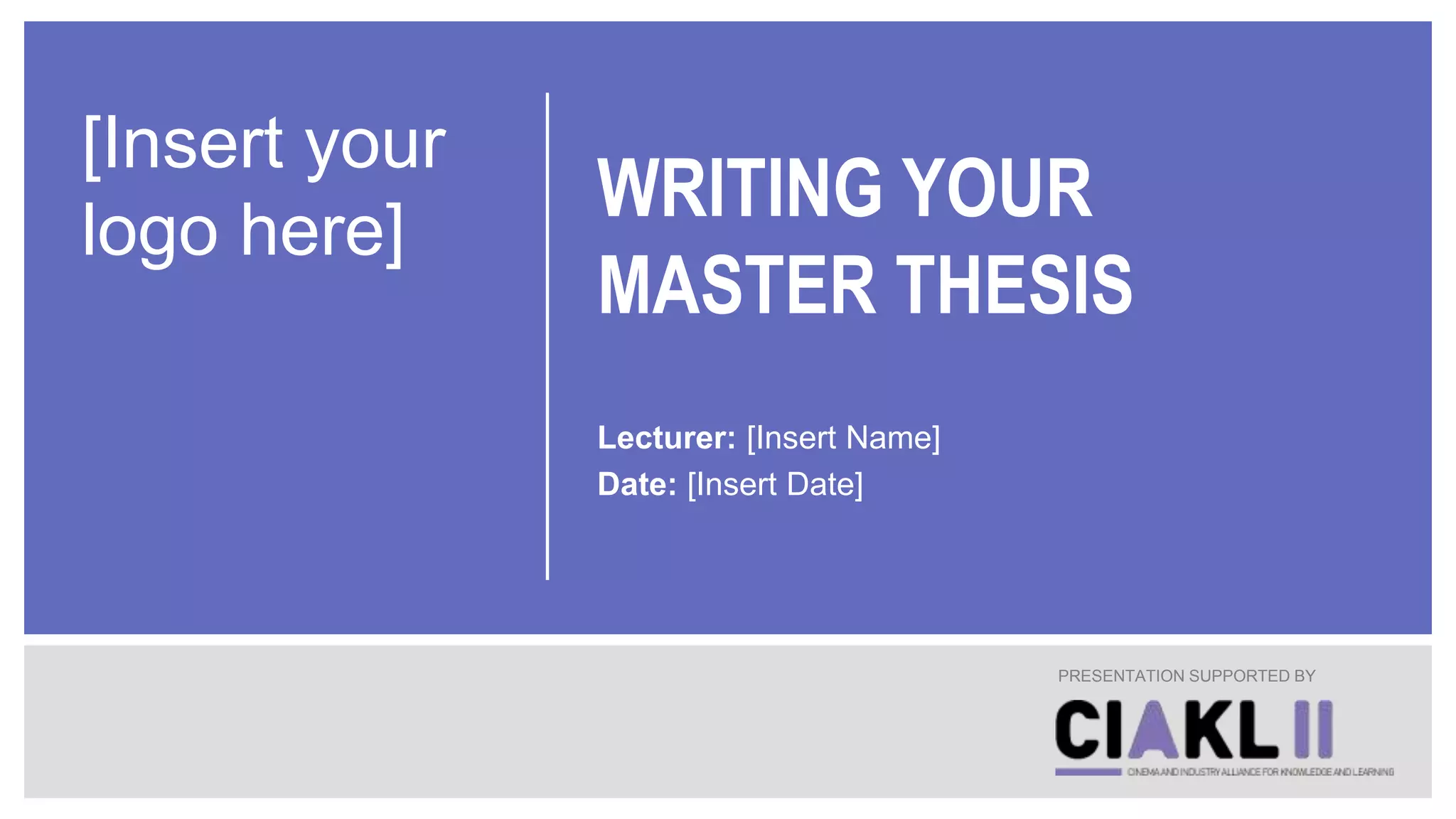 Module - Master thesis | PPT