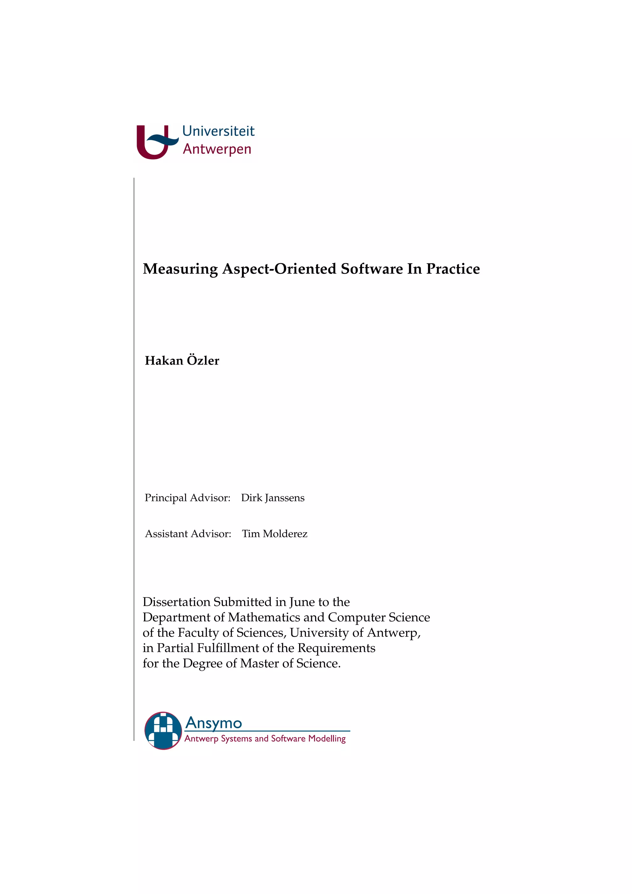 Measuring Aspect-Oriented Software In Practice | PDF