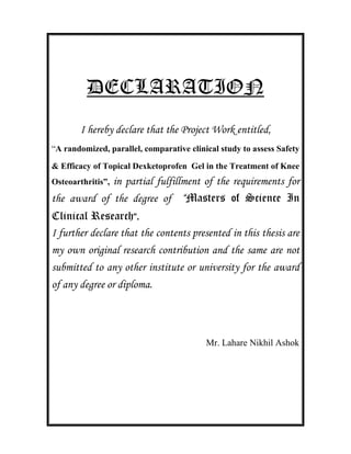 Master thesis clinical trial study | PDF