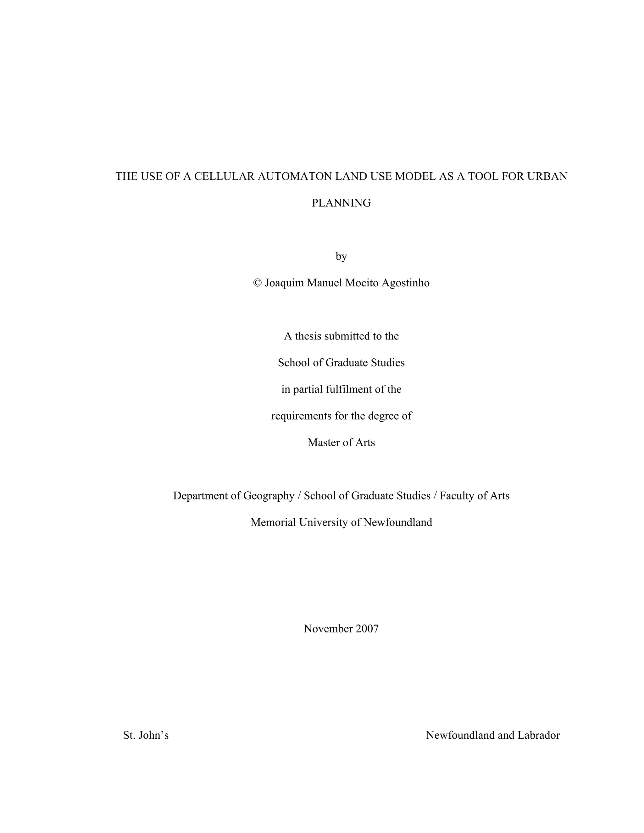 Evaluating urban planning strategies using a Cellular Automata based ...