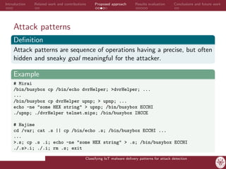 Classifying IoT malware delivery patterns for attack detection | PDF ...