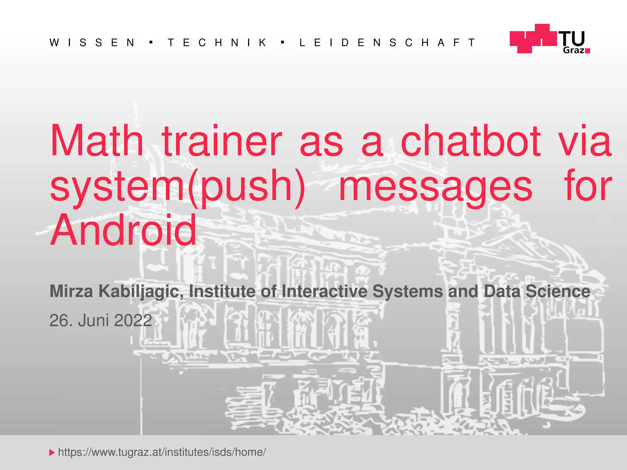 Math trainer as a chatbot via system(push) messages for Android | PDF