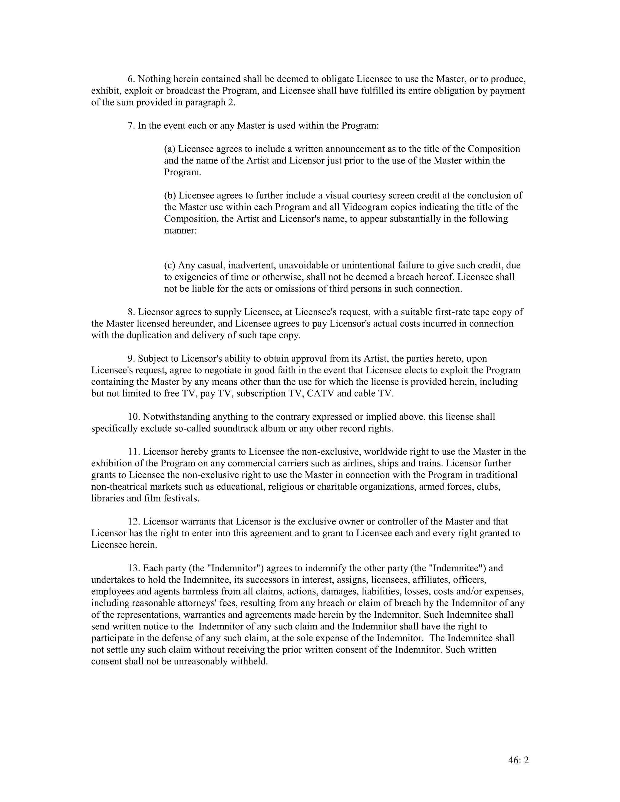 Master track license | PDF