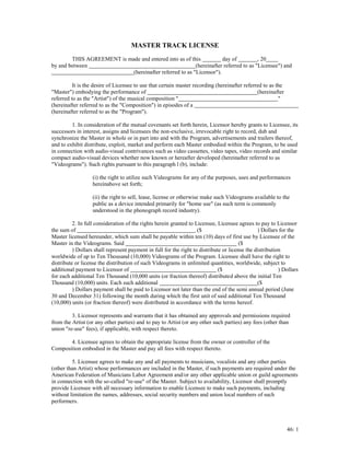 Master track license | PDF