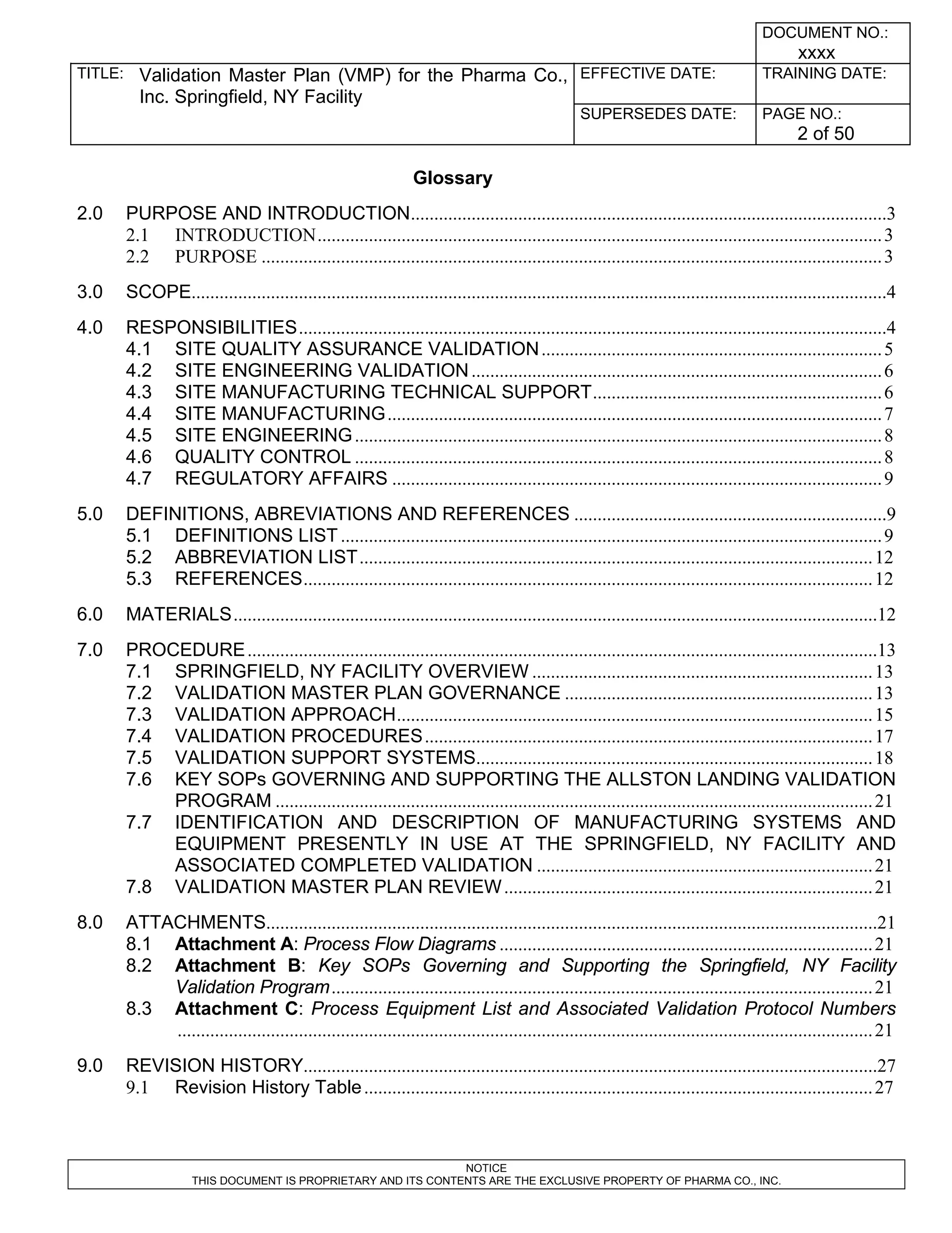 Validation Master Plan | PDF
