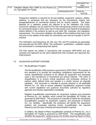 Validation Master Plan | PDF