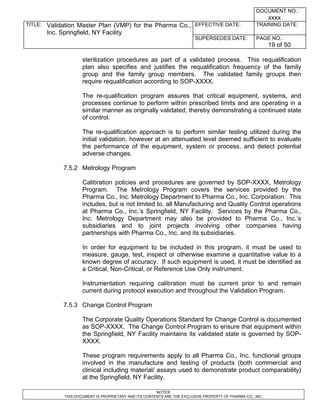 Validation Master Plan | PDF