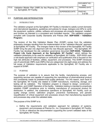 Validation Master Plan | PDF