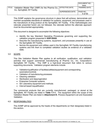 Validation Master Plan | PDF