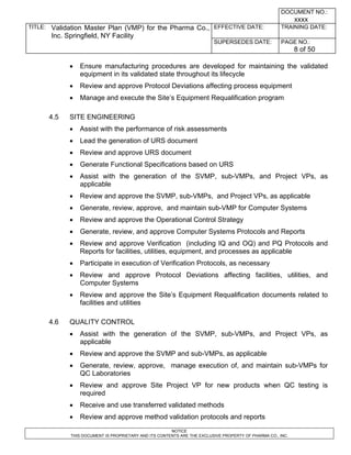 Validation Master Plan | PDF