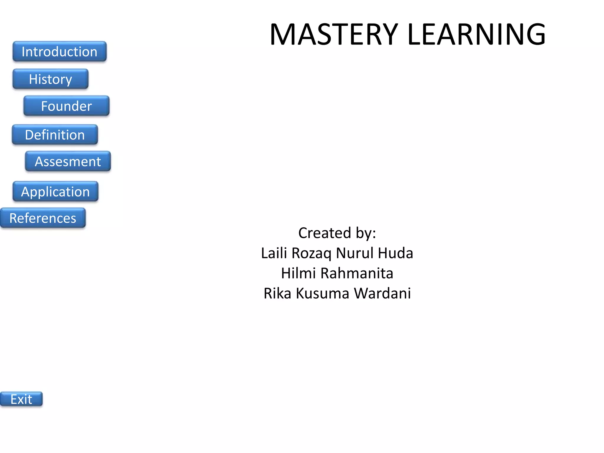 Mastery learning | PPTX