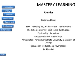 Mastery learning | PPTX