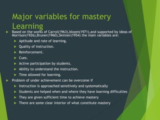 Mastery learning model | PPTX