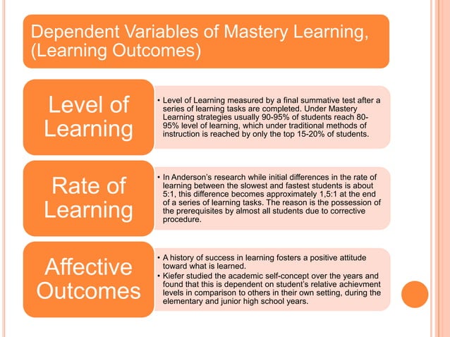 Mastery learning IN EDUCATION sunum (1) | PPTX | Primary Education ...