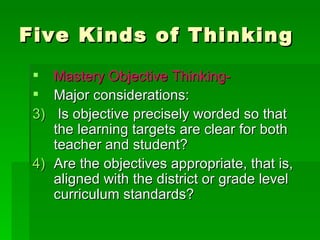 Mastery objectives 2 | PPT