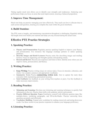 Master Your PTE Exam: Comprehensive Practice Strategies and Tips | PDF