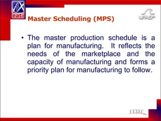Master Scheduling | PPT