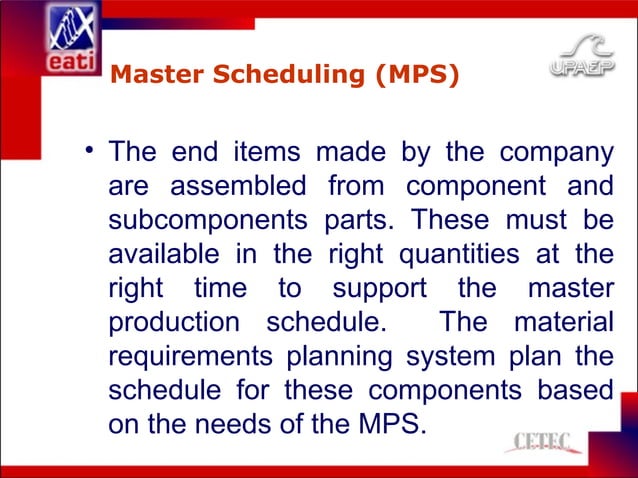 Master Production scheduling Plan in Production | PPT