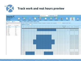 Mastex work and rest hours | PPT