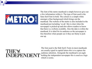 Masthead analysis | PPT