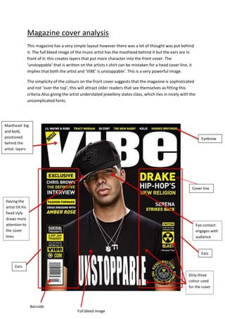 Magazine cover analysis | DOCX