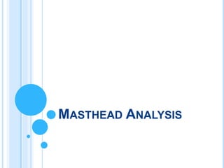 Masthead analysis | PPT