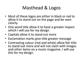 Masthead and logos | PPTX