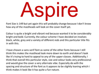 Potential Masthead Styles, Sizes and Colours | PPTX