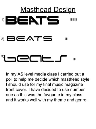 Masthead design | PPT