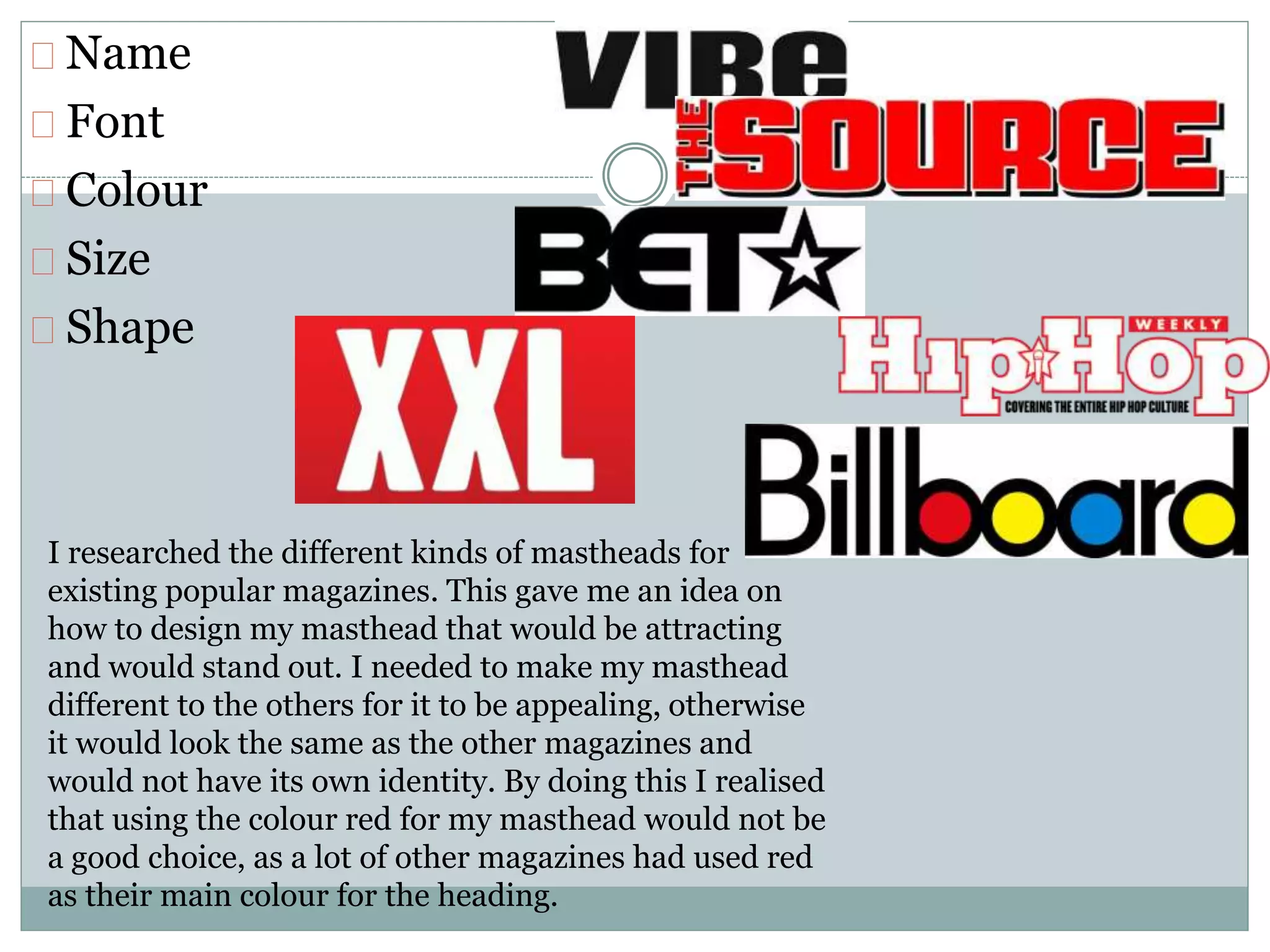 Masthead design | PPTX