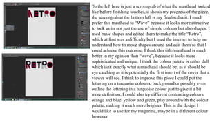 Masthead design and analysis | PPTX | Music | Entertainment