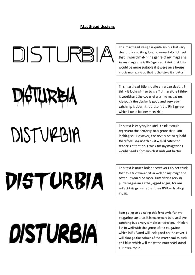 Masthead designs | PDF