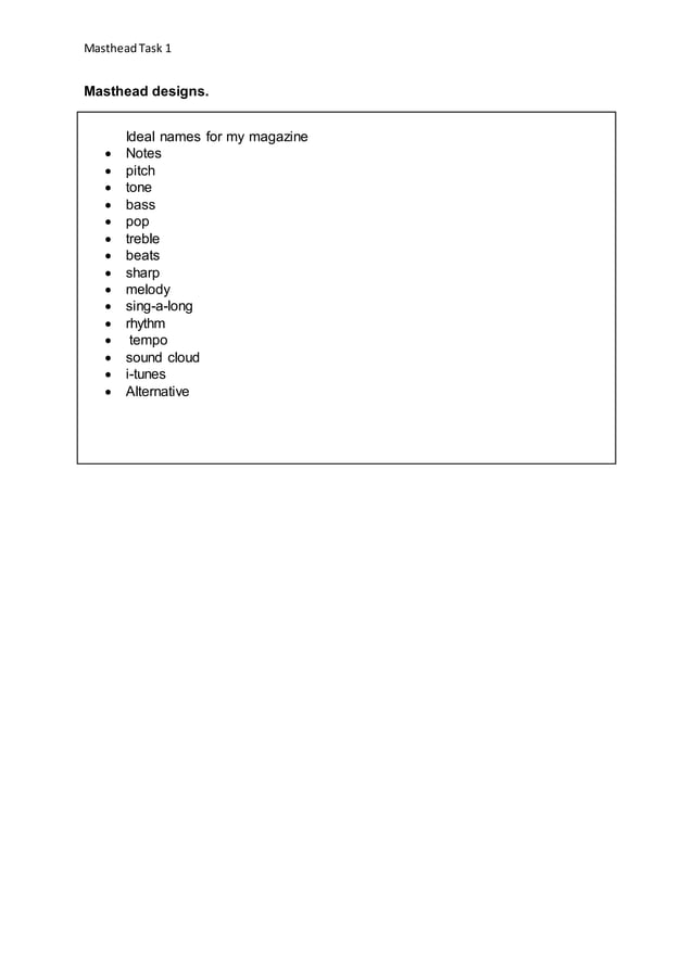 Masthead Designs | PDF