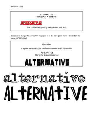 Masthead Designs | PDF