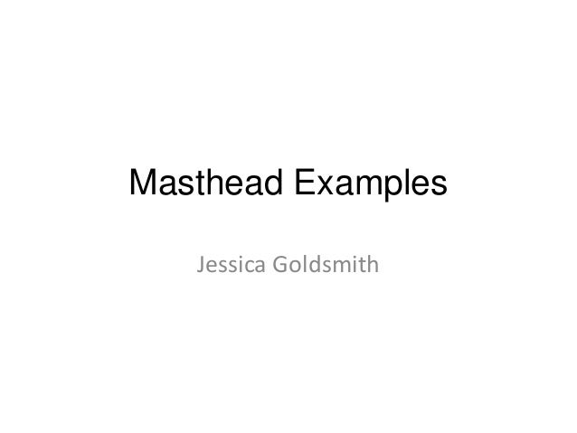 Masthead example