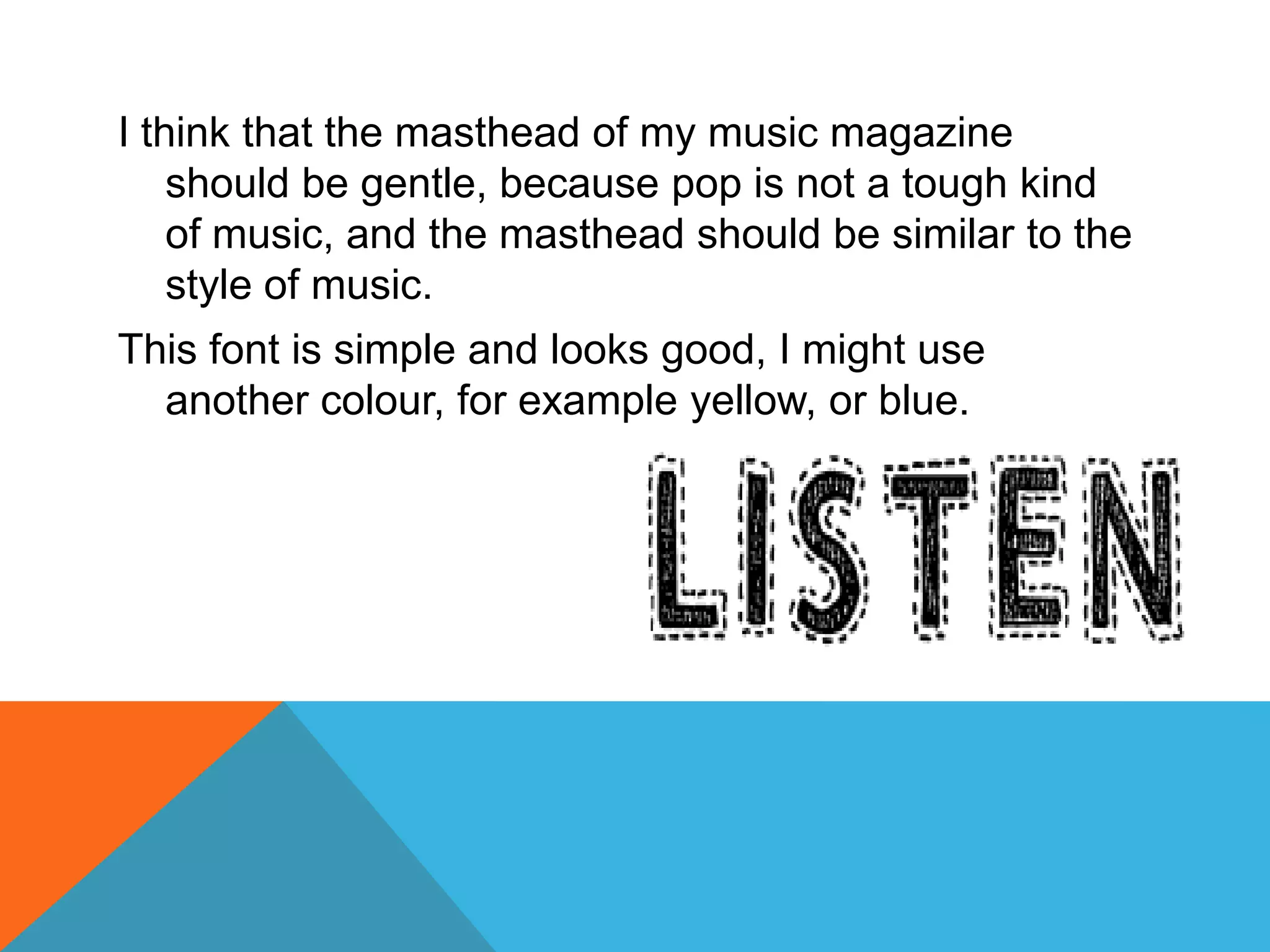 Mast head fonts | PPTX