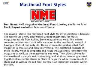 Masthead font styles | PDF