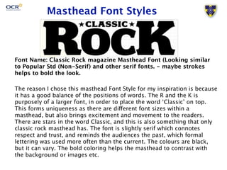 Masthead font styles | PDF