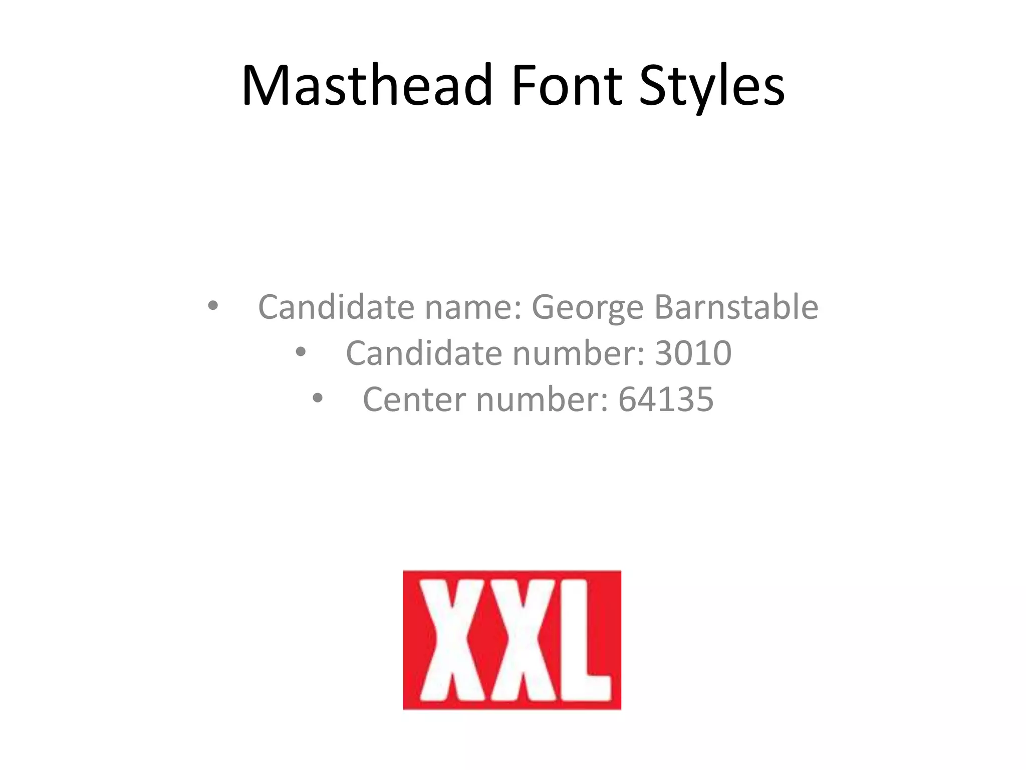 Masthead Font Styles | PPTX | Hip Hop Music | Music